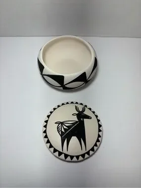 Accents | Pauline Abeita Acoma Pottery Native American Art Trinket Box ...